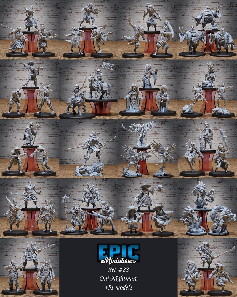 Desire FX 3d models | Epic Miniatures – Oni Nightmare – 3D Print Model