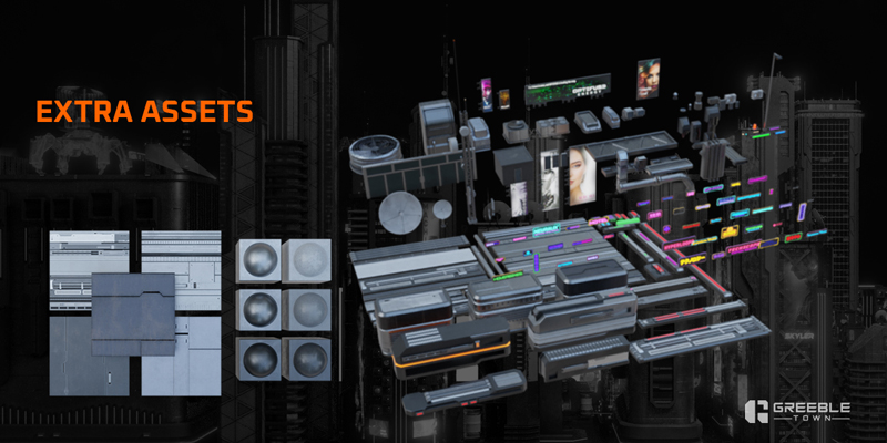 Desire FX 3d models | GT MetroPunk Neon Skyscrapers – Cyberpunk Kitbash ...