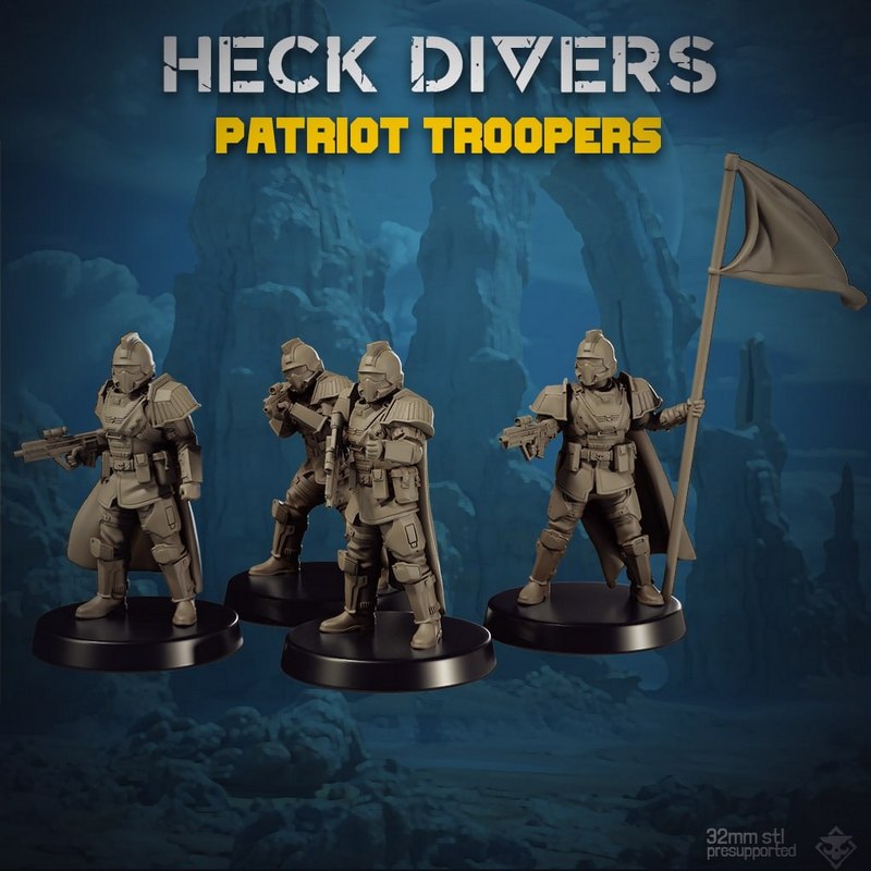 Desire FX 3d models | Heck Divers Patriot Troopers – 3D Print Model