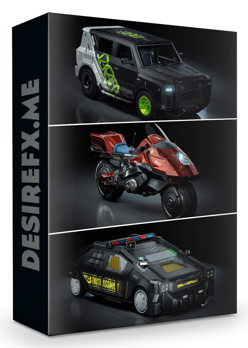 Desire FX 3d models | Kitbash3D – CyberPunk Vehicle