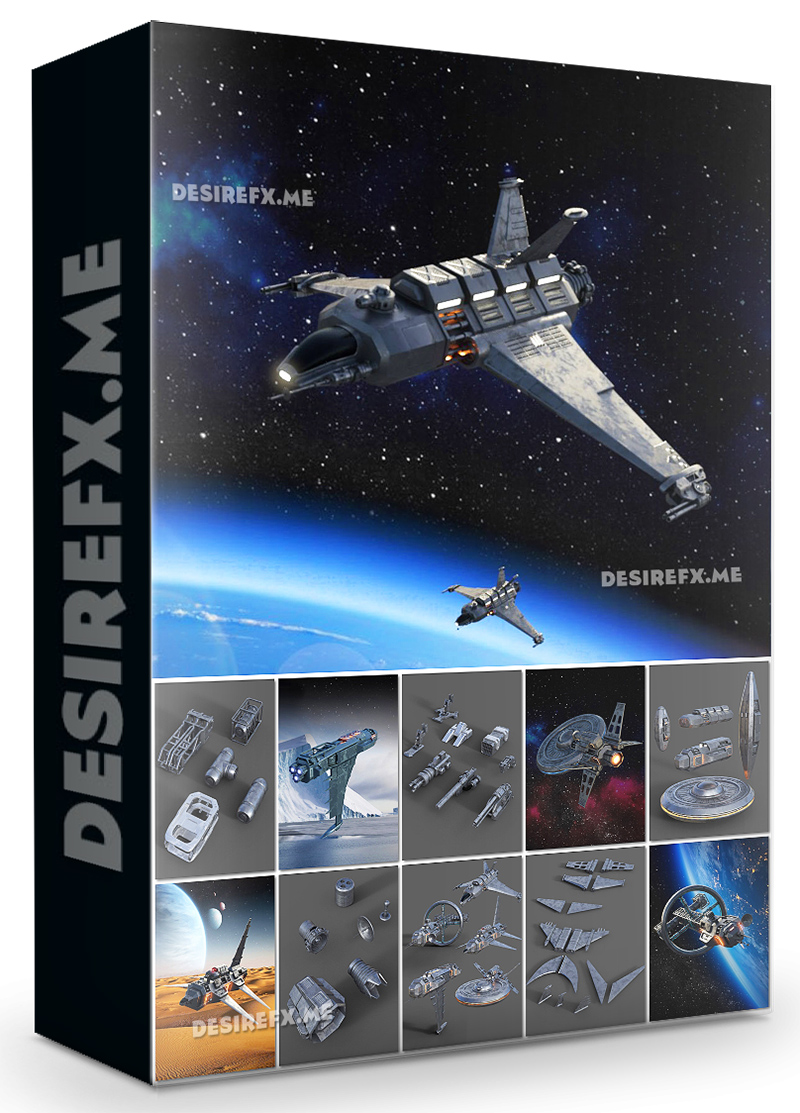 Desire FX 3d models | Modular Starship Kit Pack Kitbash