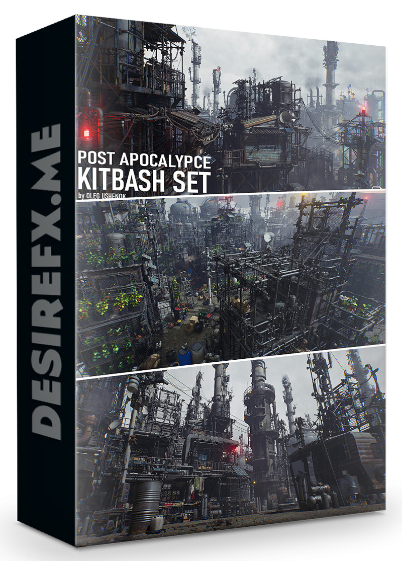 Desire FX 3d models | Post Apocalypse Survivor Environment Kitbash set