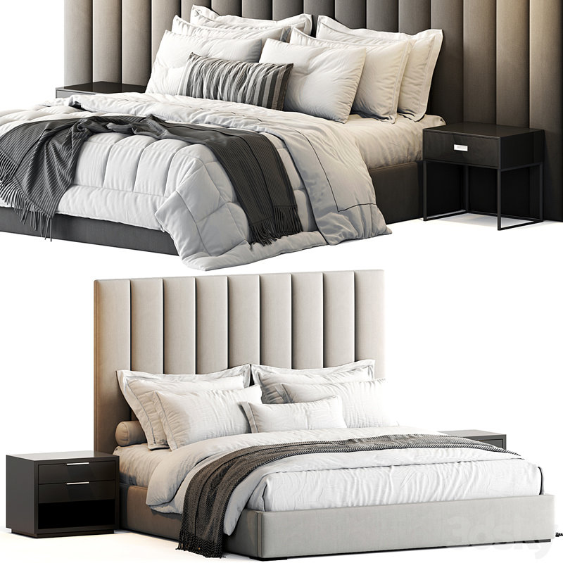 Desire FX 3d models | RH Modena Vertical Channel Panel Fabric Platform ...