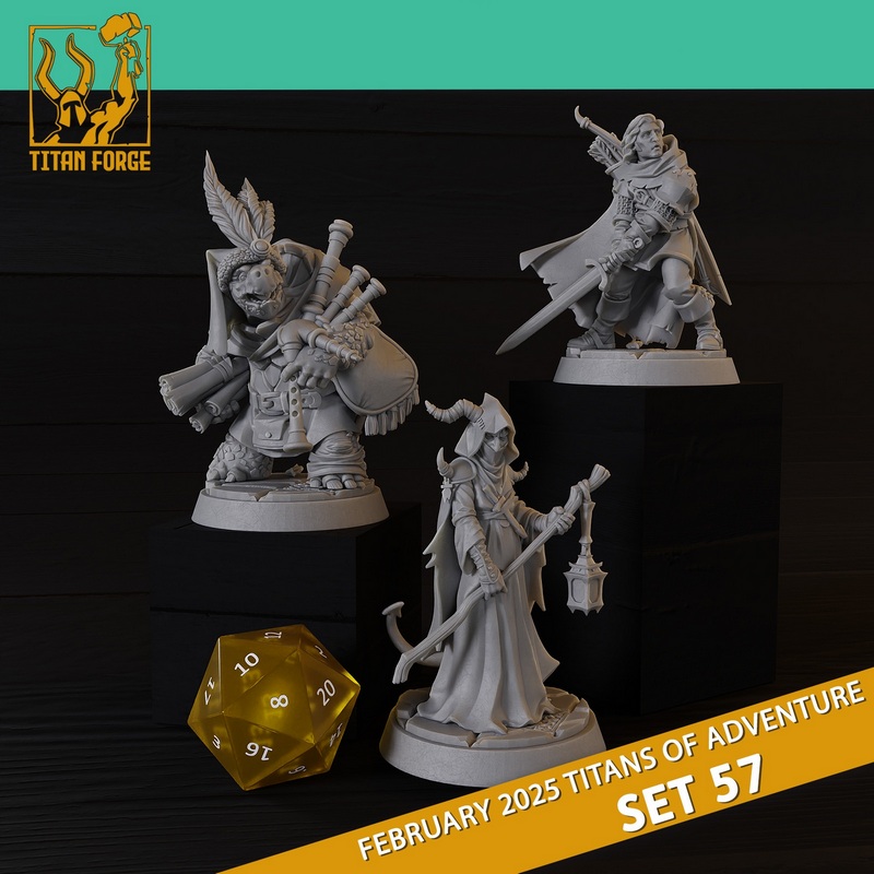 Desire FX 3d models | RPG – DnD Hero Characters – Titans of Adventure Set 57 – 3D Print Model