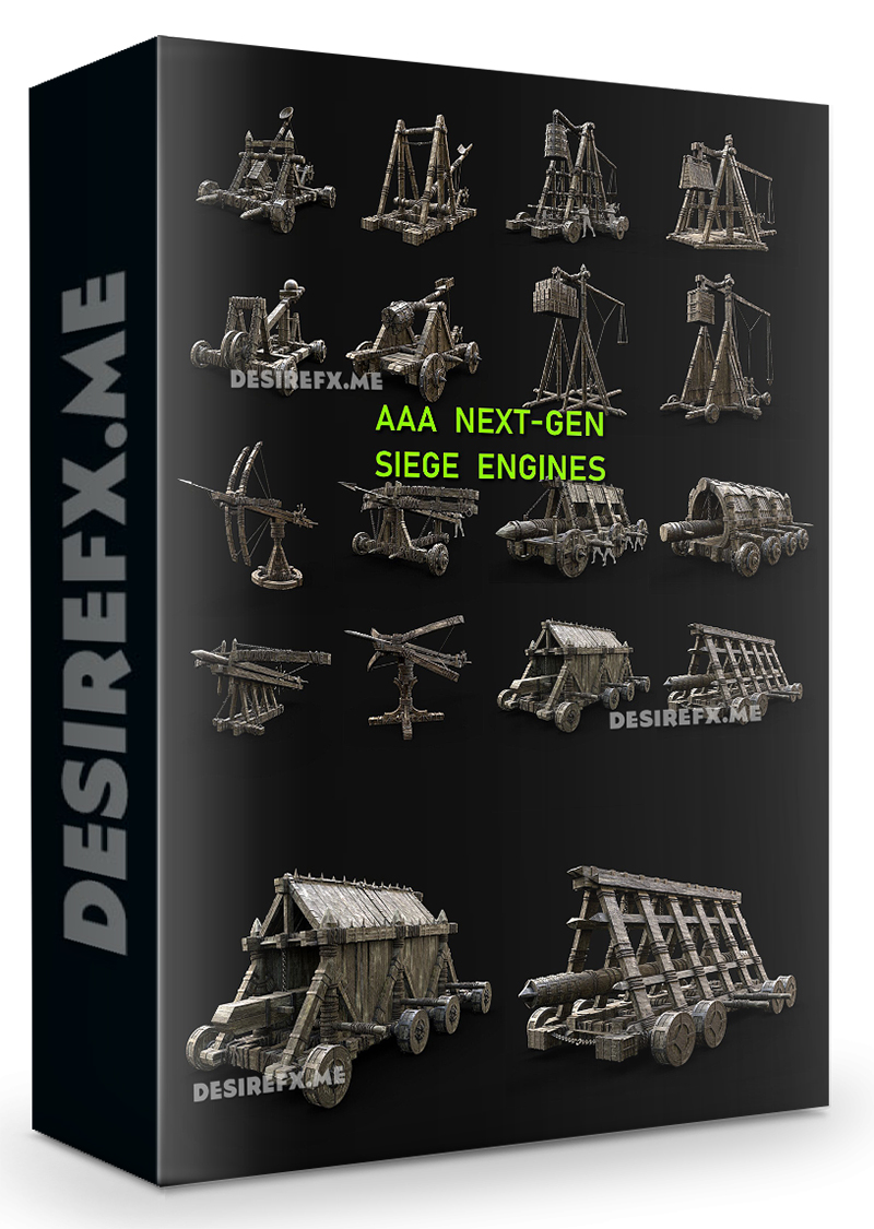 Desire FX 3d models | Siege Engine War Machines Builder Collection Pack