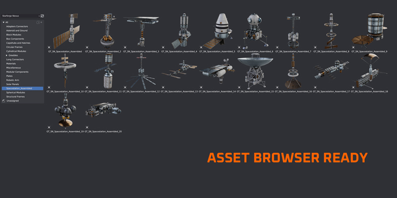 Desire FX 3d models | Starforge Nexus – Spacestation Kitbash Greeble Assets