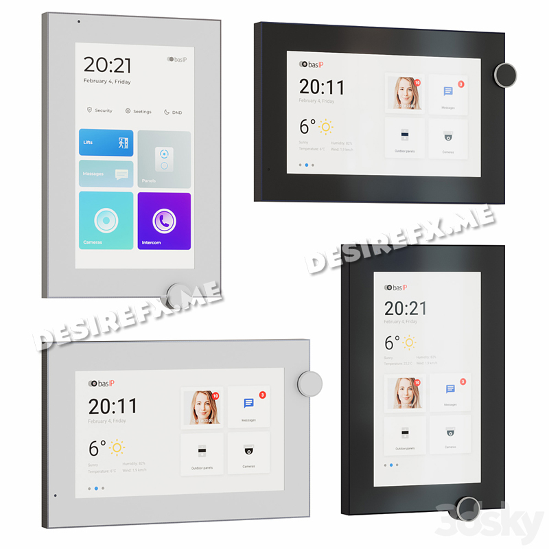 Desire FX 3d models | Video intercom AZ-07LL white black from BAS-IP ...