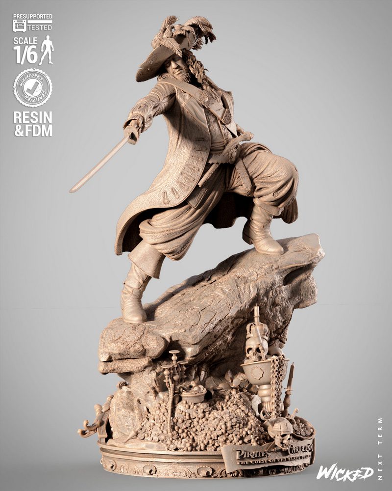 Desire FX 3d models | Wicked – Hector Barbossa Sculpture – 3D Print Model