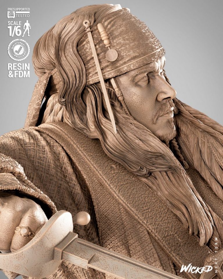 Desire FX 3d models | Wicked – Jack Sparrow Sculpture – 3D Print Model