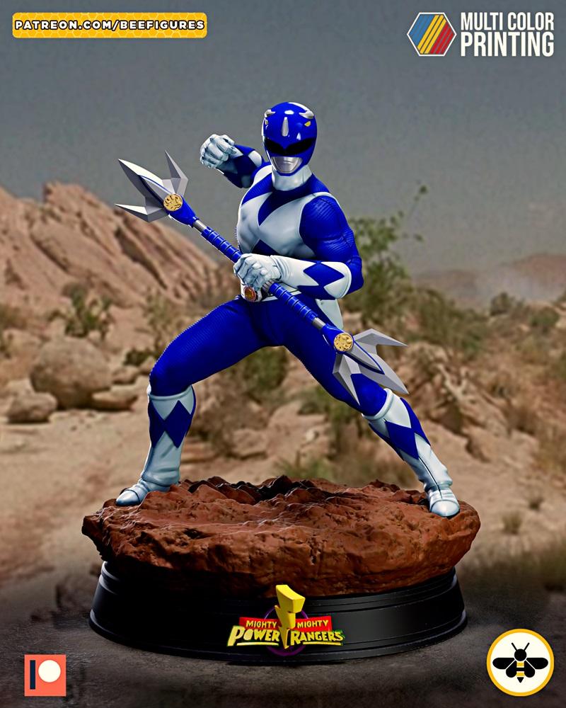 Desire FX 3d models | Bee Figures – Power Rangers Blue – 3D Print Model STL
