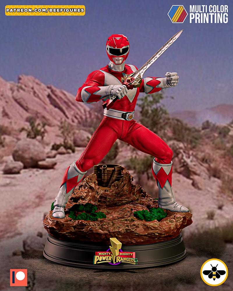 Desire FX 3d models | Bee Figures – Power Rangers Red – 3D Print Model STL