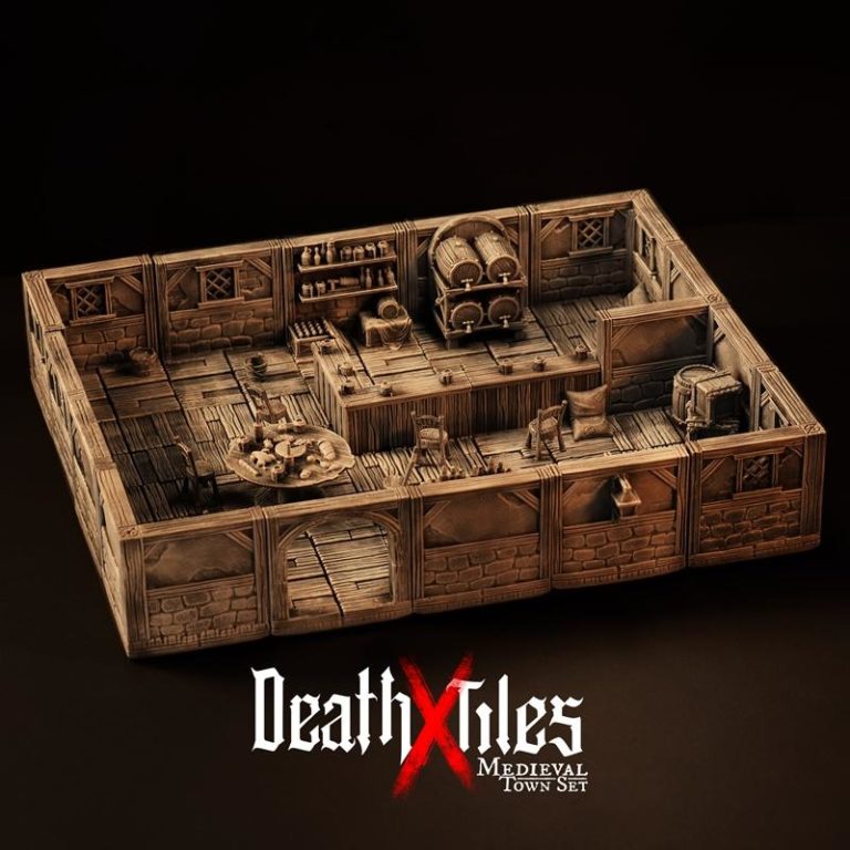Desire FX 3d models | Death x Tiles – Medieval Town – 3D Print Model STL