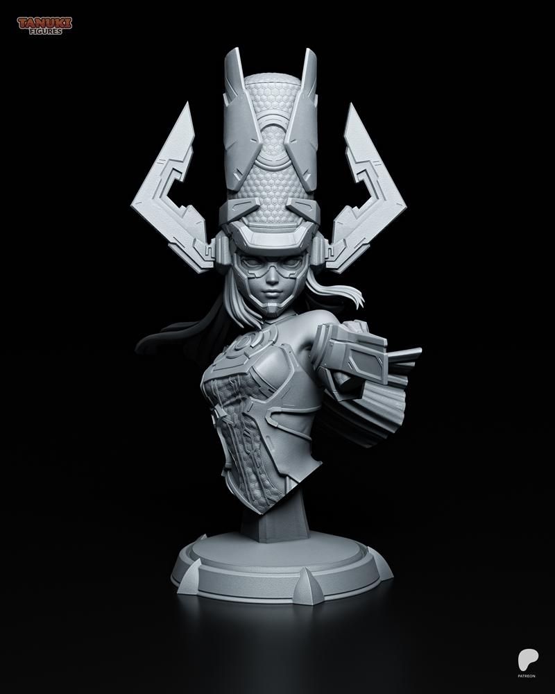Desire FX 3d models | Tanuki Figures – Galacta Bust – 3D Print Model STL