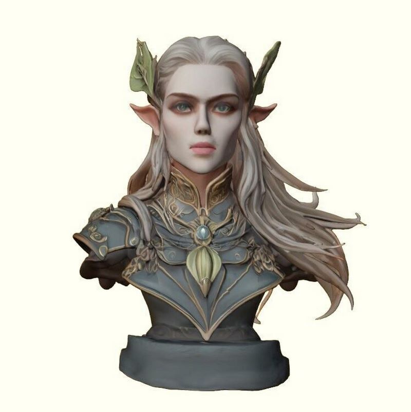 Desire FX 3d models | Elven Warrior Queen Bust 3D print model