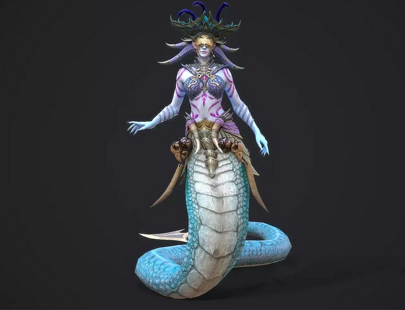 Desire FX 3d models | A monster of a snake Low-poly 3D model