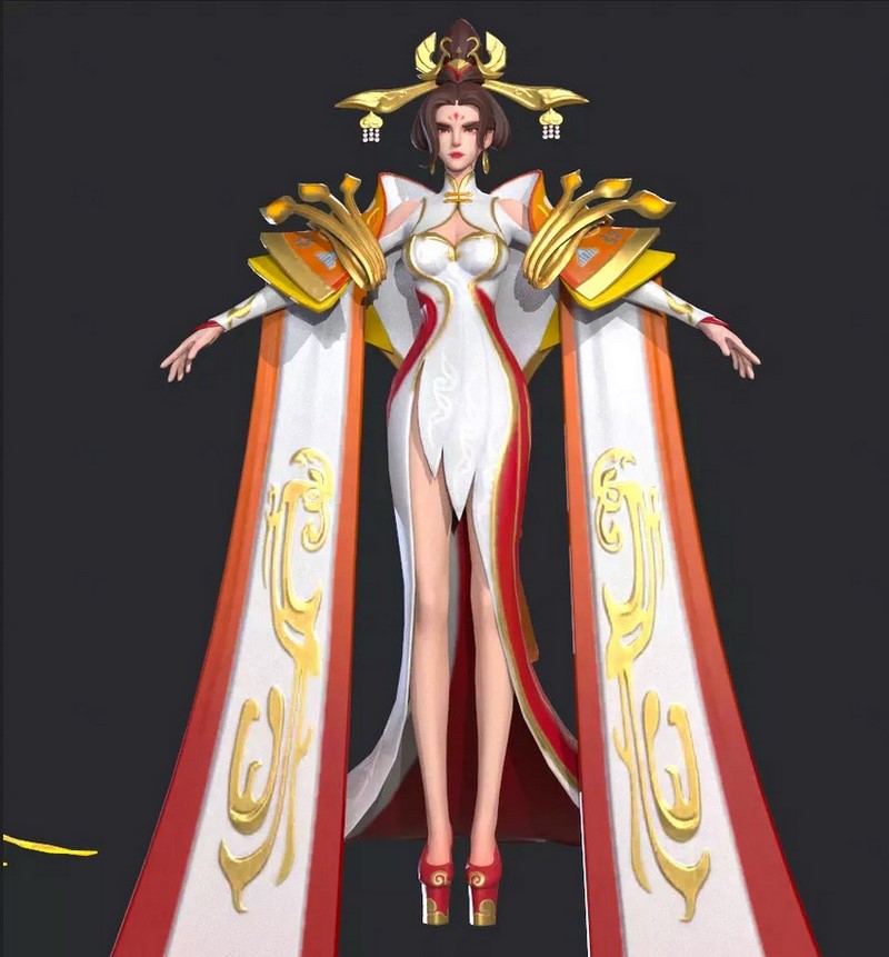 Desire FX 3d models | Heroine Wu Zetian Low-poly 3D model