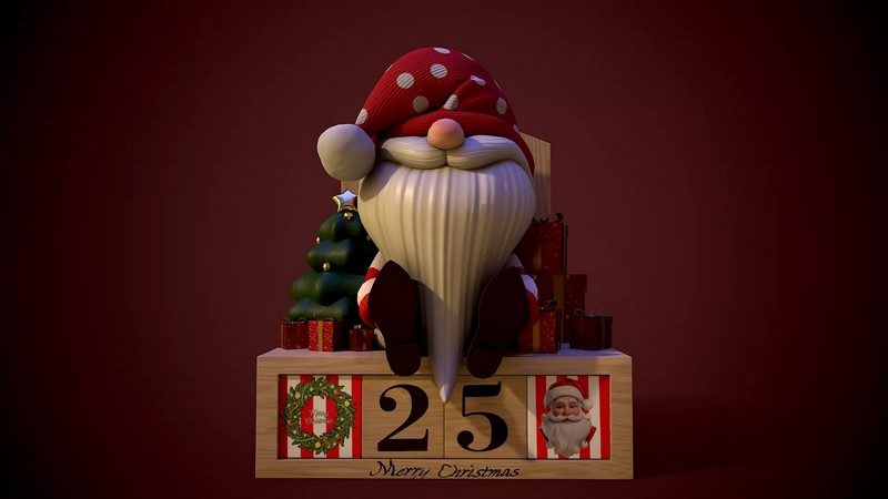 Desire FX 3d models | Christmas Advent Calendar Low-poly 3D model
