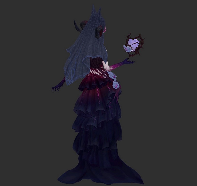 Desire FX 3d models | Demon bride Low-poly 3D model