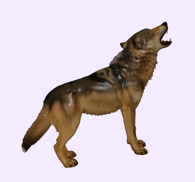Desire FX 3d models | Howling Wolf Realistic 3D Figurine 3D print model