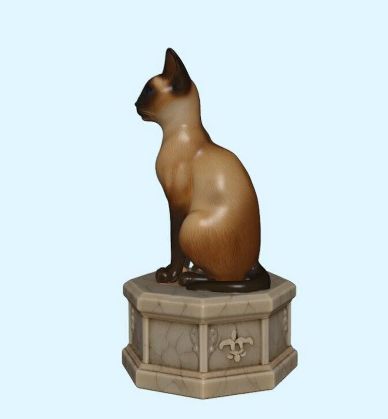 Desire FX 3d models | Majestic Siamese Cat Realistic Figurine for 3D ...