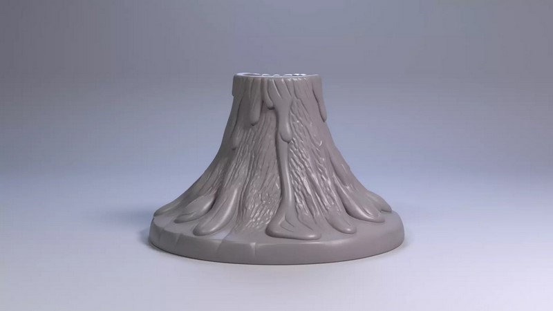 Desire FX 3d models | Volcano Pen Holder Erupting Desk Organizer STL ...