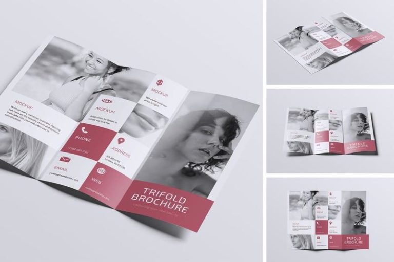Desire FX 3d models | Trifold Brochure Mockup 3WEFDFW