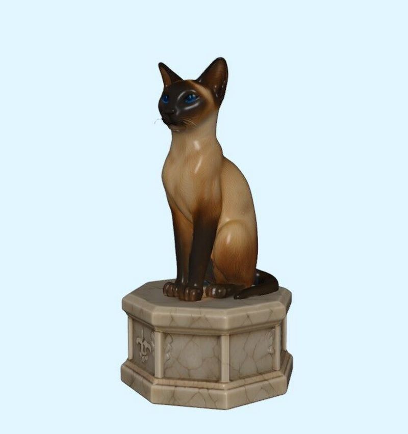 Desire FX 3d models | Majestic Siamese Cat Realistic Figurine for 3D ...