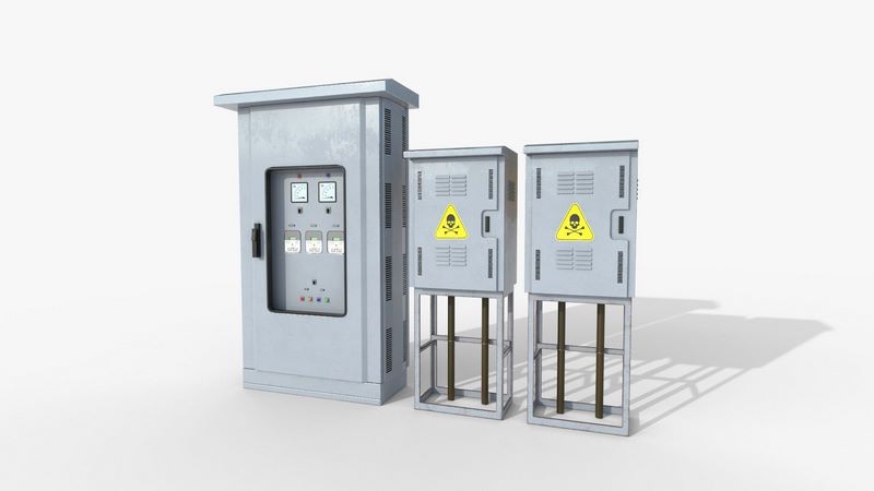 Desire FX 3d models | Electrical Ground Box Low-poly 3D model