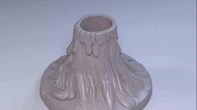 Desire FX 3d models | Volcano Pen Holder Erupting Desk Organizer STL ...