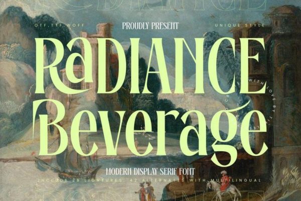 Desire FX 3d models | Radiance Beverage – Modern Display Serif Font DESZ9LX