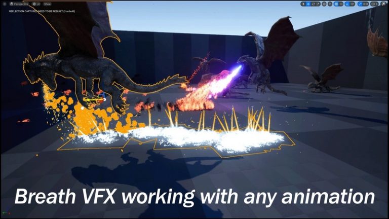 Desire FX 3d models | Dragon VFX Fire Ice – Unreal Engine
