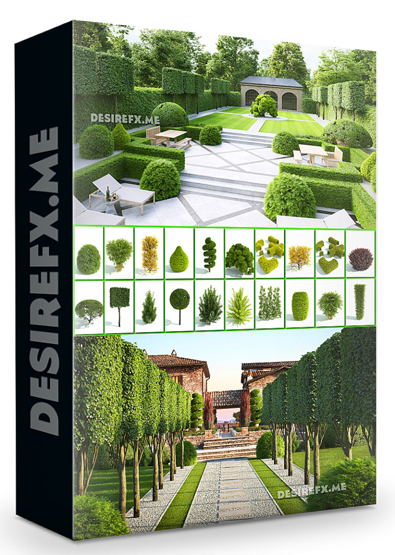 Desire FX 3d models | Hedges 3d models, Archmodels vol. 192