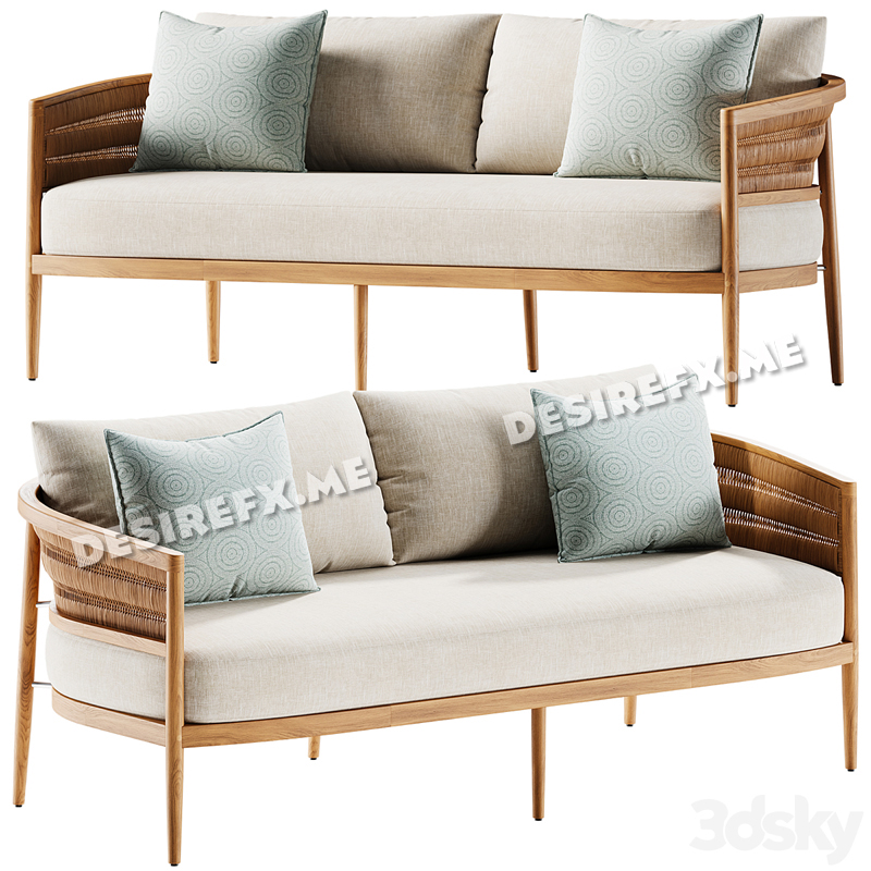 Desire FX 3d models | Nusa Teak Sofa – 3D Model