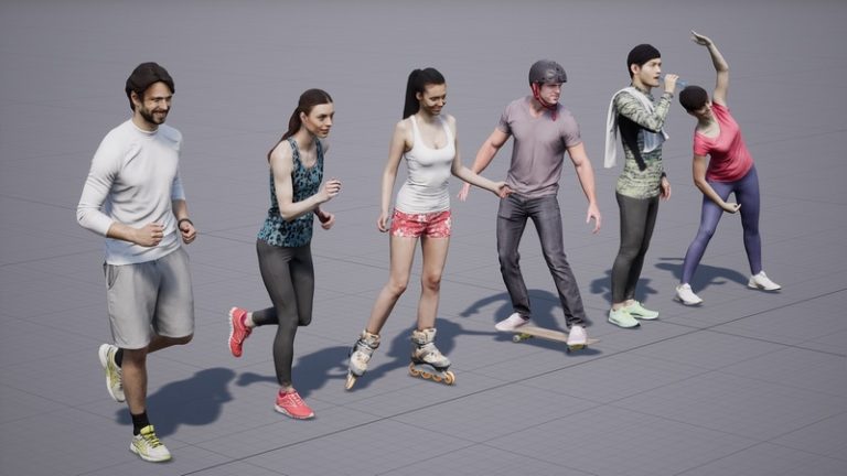 Desire FX 3d models | Posed Humans Pack 1 – Unreal Engine