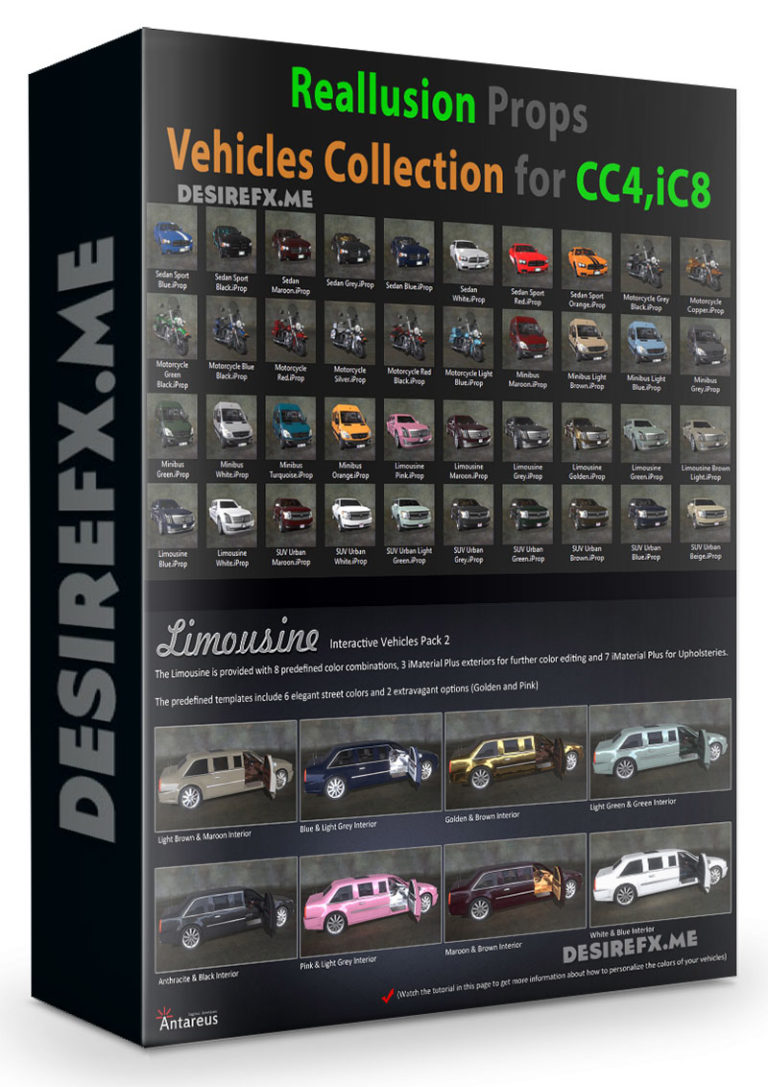 Desire FX 3d models | Reallusion Props Vehicles for CC4 iC8