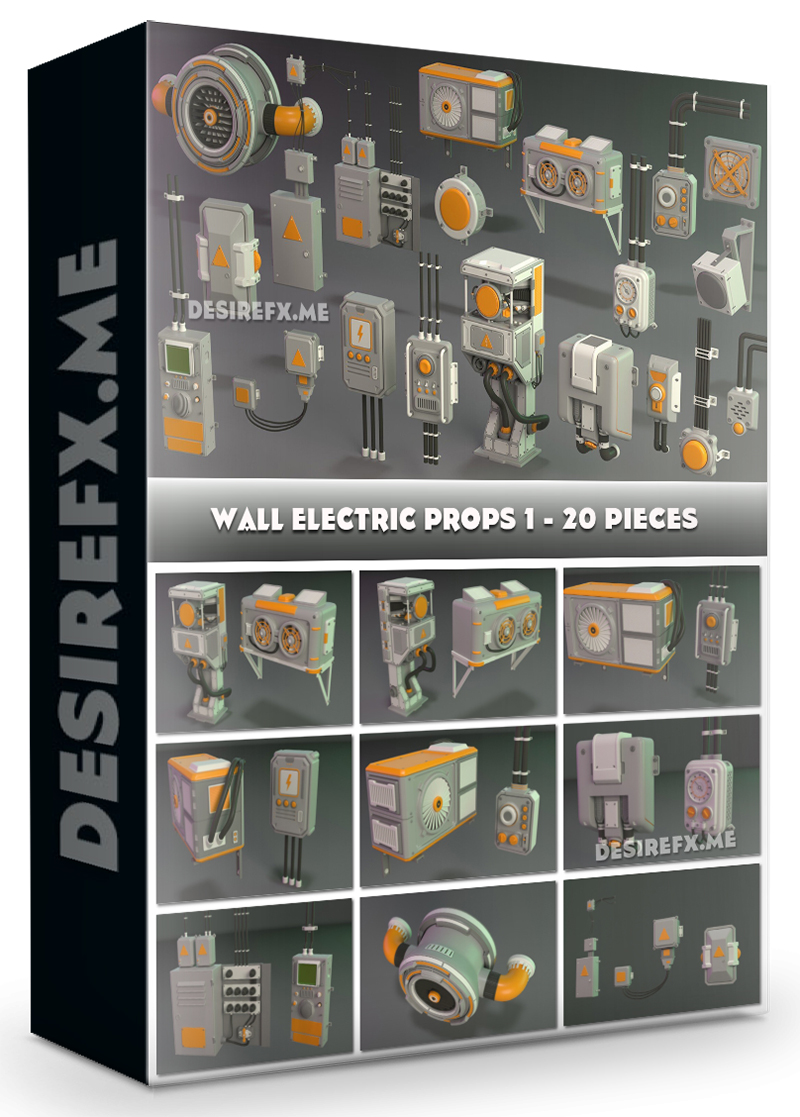 Desire FX 3d models | Wall Electric Props 1 – 20 pieces