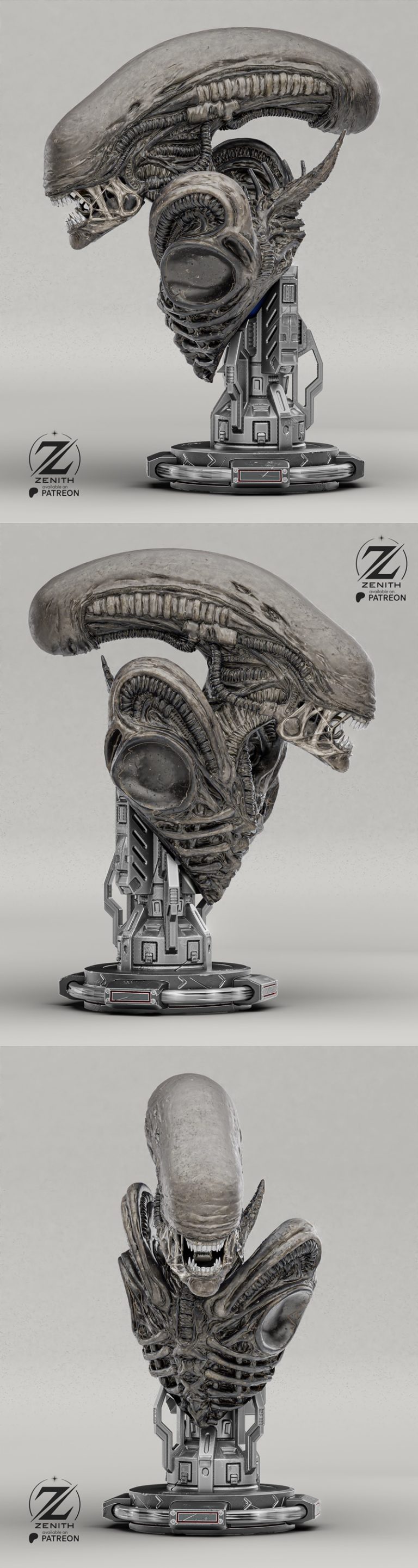 Desire FX 3d models | Zenith Studios – Alien Xenomorph Bust – 3D Print ...