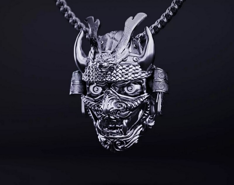 Desire FX 3d models | Oni Samurai Pendant Hannya Japanese 3D print model