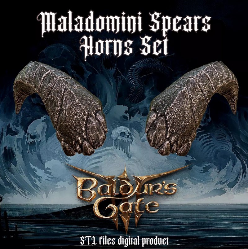 Desire FX 3d models | Tiefling Maladomini Spears Fantasy horns set ...
