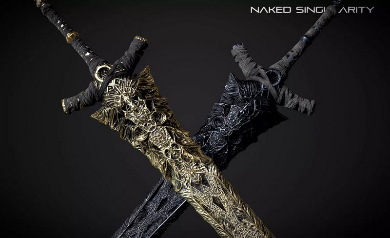 Desire FX 3d models | Ancient Black Greatsword Medieval fantasy Low ...