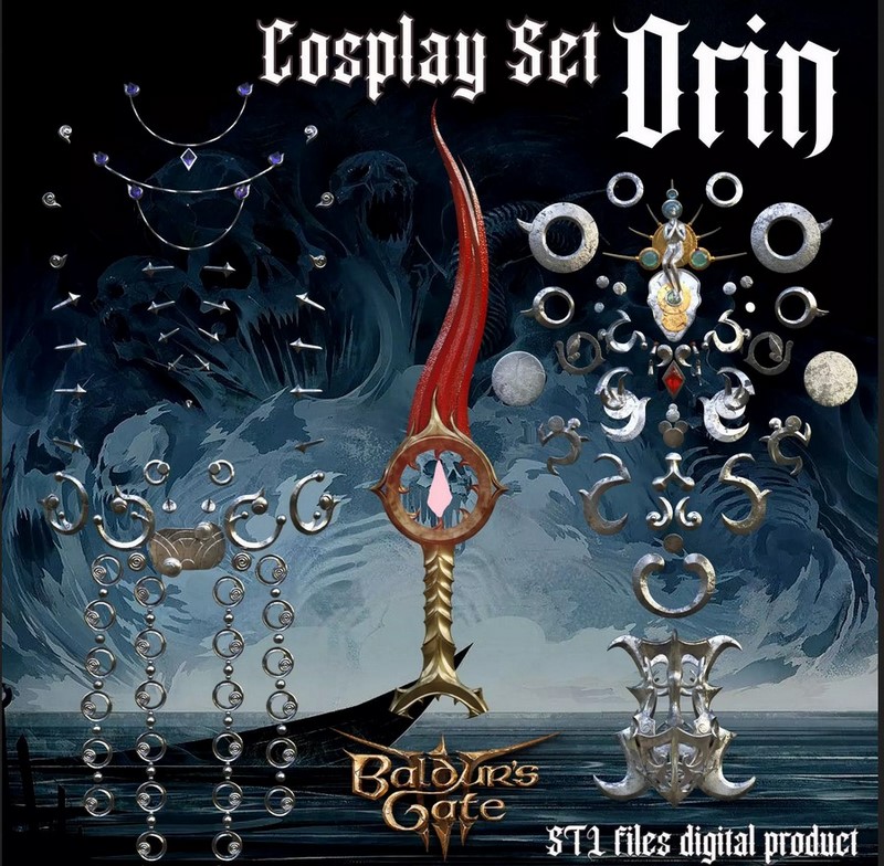 Desire FX 3d models | Orin Cosplay Set Baldurs Gate 3 3D print model
