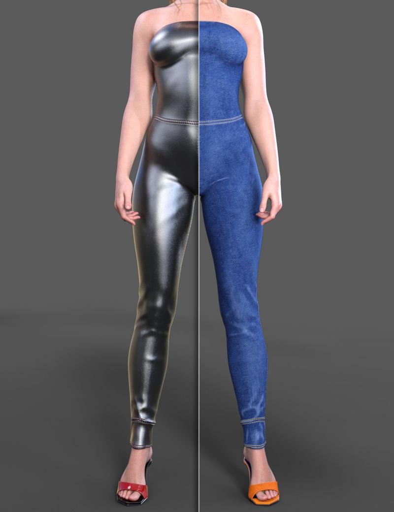 Desire FX 3d models | COG Jumpsuit for Genesis 9 and 8, 8.1 Female