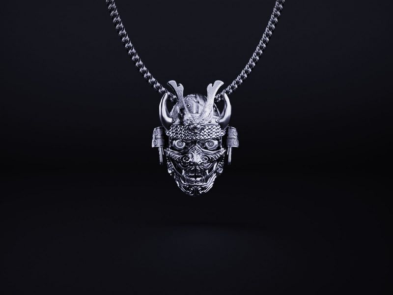 Desire FX 3d models | Oni Samurai Pendant Hannya Japanese 3D print model