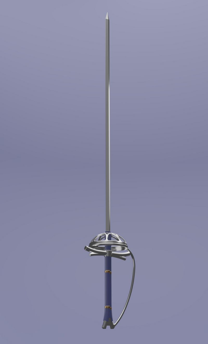 Desire FX 3d models | Log Horizon Nyanta Rapier 3D print model