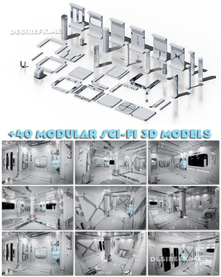 Desire FX 3d models | +40 Modular Sci-Fi 3D Models