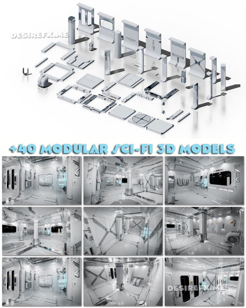 Desire FX 3d models | +40 Modular Sci-Fi 3D Models