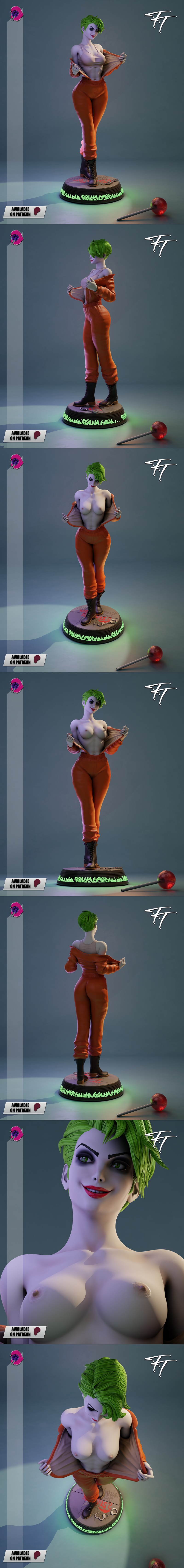 Desire FX 3d models | Trick or Treat – Joker Female – 3D Print Model STL