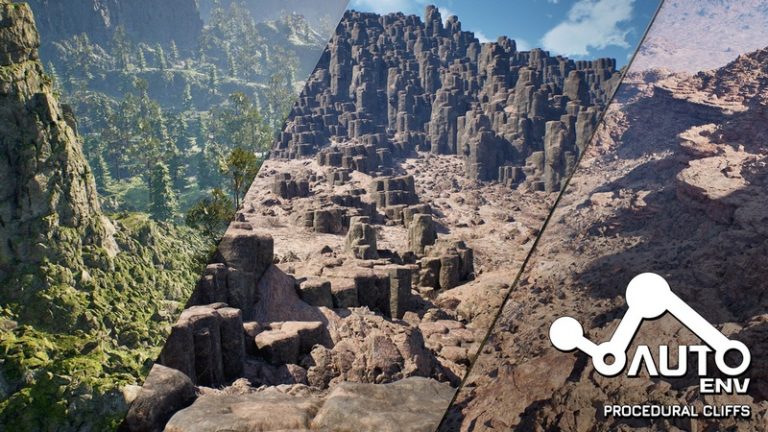 Desire FX 3d models | AutoEnv Procedural Rock Cliffs – Unreal Engine