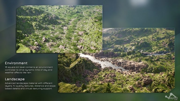 Desire FX 3d models | AutoEnv Procedural Rock Cliffs – Unreal Engine