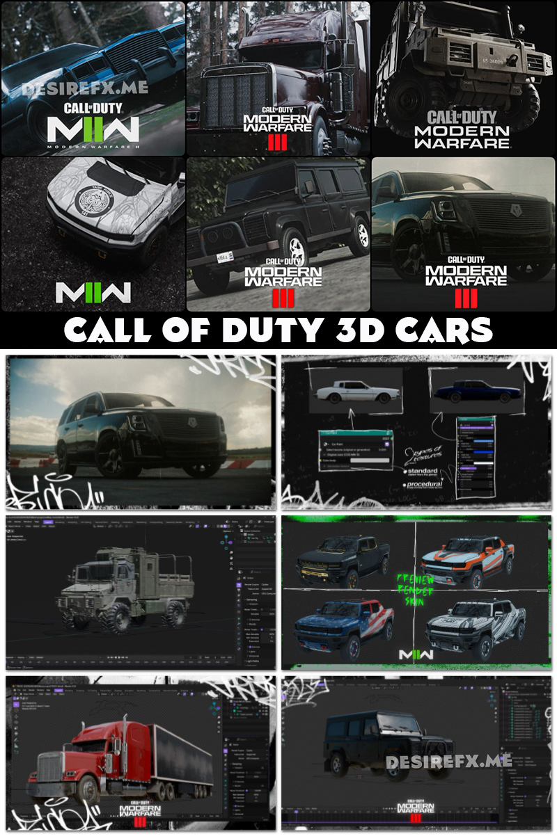 Desire FX 3d models | Call of Duty 3D Cars Models Collection